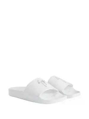 GIUSEPPE ZANOTTI Brett Logo-print Slides - White