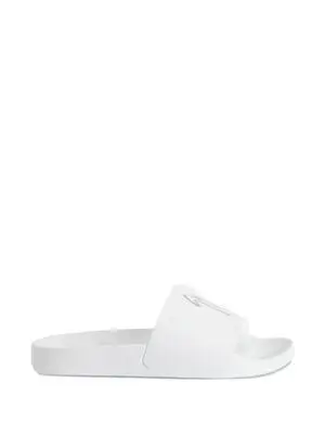 GIUSEPPE ZANOTTI Brett Logo-print Slides - White
