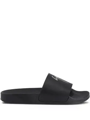 GIUSEPPE ZANOTTI Logo-embellished Slides - Black