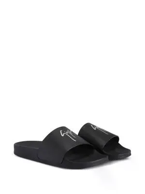 GIUSEPPE ZANOTTI Logo-embellished Slides - Black