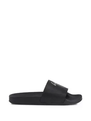 GIUSEPPE ZANOTTI Logo-embellished Slides - Black