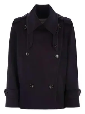 Max Mara Double-breasted Pea Coat - Blue