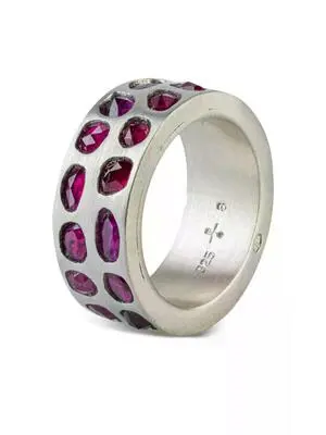 PARTS OF FOUR Sterling Sistema Ruby Ring