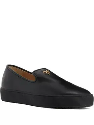 GIUSEPPE ZANOTTI Kobe Logo-plaque Slip-on Sneakers - Black