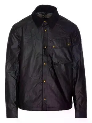Belstaff Ground Wax-effect Snap-button Jacket