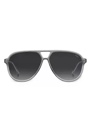 BOSS Double-bridge Pilot-frame Sunglasses - Grey