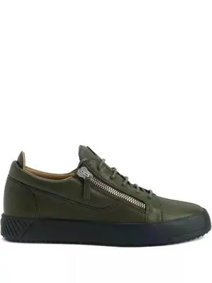 GIUSEPPE ZANOTTI Frankie Zip-detail Leather Sneakers