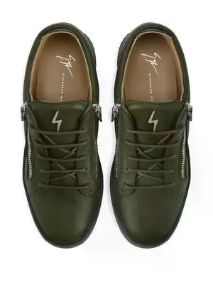 GIUSEPPE ZANOTTI Frankie Zip-detail Leather Sneakers