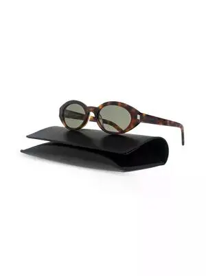 Saint Laurent Oval-frame Sunglasses - Brown