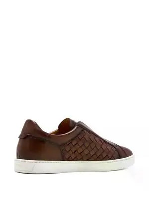 Magnanni Woven Leather Slip-on Sneakers