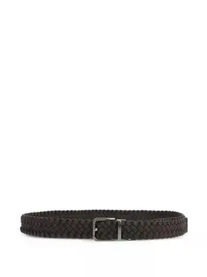Dolce & Gabbana Braided Leather Belt Brown