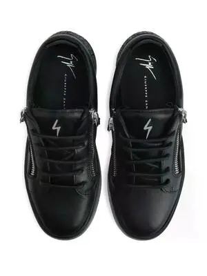 GIUSEPPE ZANOTTI Gail Glitter Detail Low-top Sneakers - Black