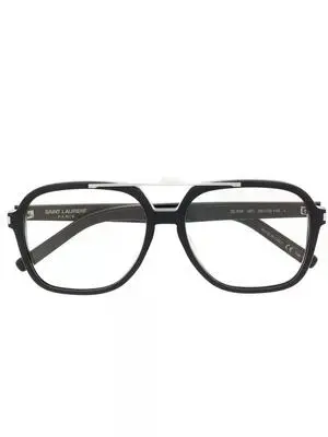 Saint Laurent Square-frame Pilot Glasses - Black