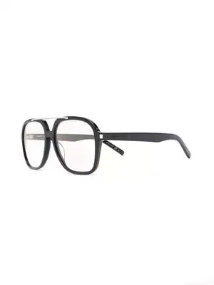 Saint Laurent Square-frame Pilot Glasses - Black