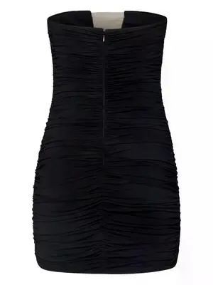 NENSI DOJAKA Draped Mesh-insert Mini Dress - Black