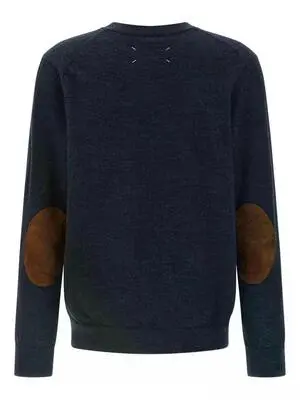 MAISON MARGIELA Elbow-patch V-neck Cardigan - Blue