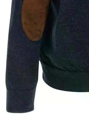 MAISON MARGIELA Elbow-patch V-neck Cardigan - Blue