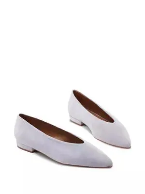 FLATTERED Pointed-toe Suede Flat Pumps