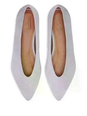 FLATTERED Pointed-toe Suede Flat Pumps