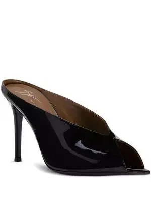 GIUSEPPE ZANOTTI 90mm Intriigo Patent Leather Pointed-toe Sandals