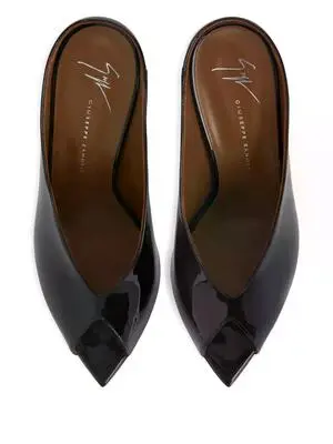 GIUSEPPE ZANOTTI 90mm Intriigo Patent Leather Pointed-toe Sandals