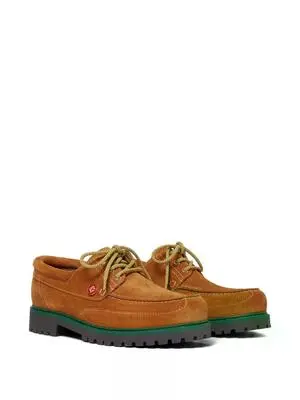 Casablanca Lace-up Suede Boat Shoes - Brown