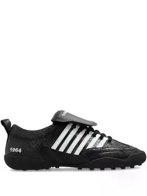 Dsquared2 Stripe-detail Leather Sneakers - Black