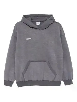 Vetements Logo-embroidered Hoodie - Grey