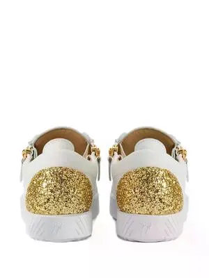 GIUSEPPE ZANOTTI Gail Glitter Panel Sneakers - White