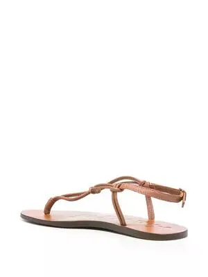 Manebí Leather Thong Sandals - Brown