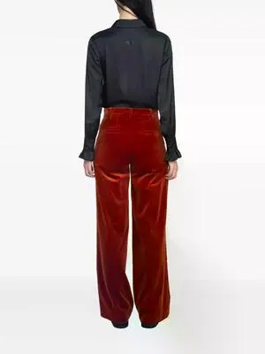 Zadig&Voltaire Wide-leg Velvet Trousers - Red