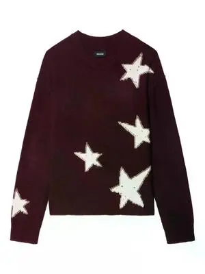 Zadig&Voltaire Star-pattern Cashmere Jumper - Red