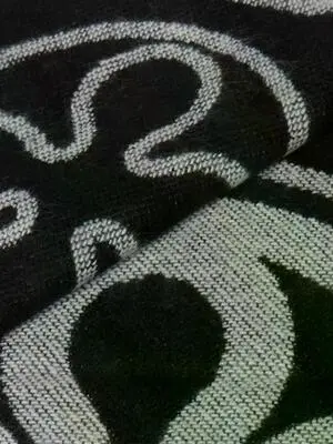 V°73 Logo-jacquard Fringe-edge Scarf