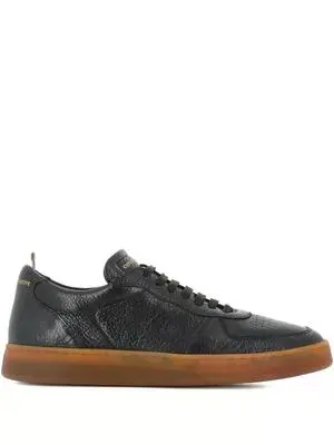 Officine Creative Textured Leather Sneakers - Black