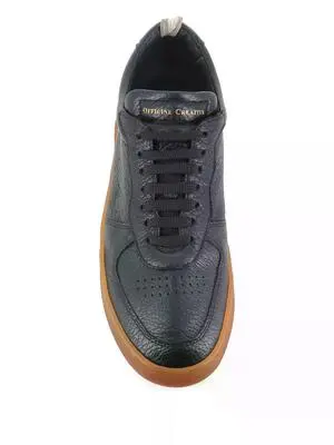 Officine Creative Textured Leather Sneakers - Black
