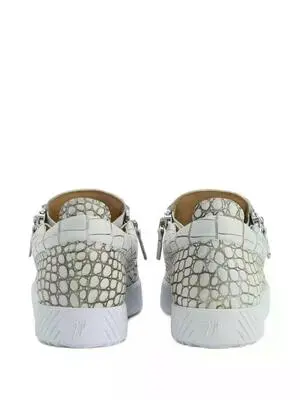 GIUSEPPE ZANOTTI Frankie Crocodile-effect Zip Sneakers