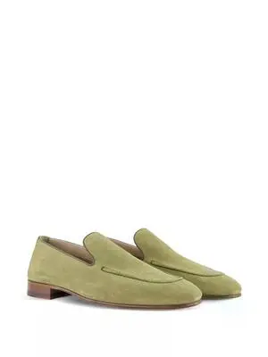 Manolo Blahnik Truro Suede Loafers - Green