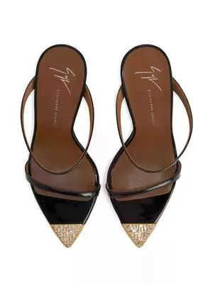GIUSEPPE ZANOTTI 105mm Intriigo Jewelry Crystal-embellished Sandals - Black