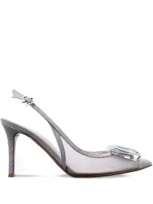 GIANVITO ROSSI Jaipur Gemstone-embellished Slingback Pumps