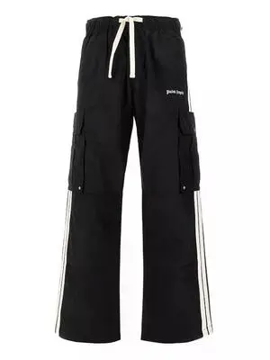 Palm Angels Side-stripe Cargo Track Pants - Black