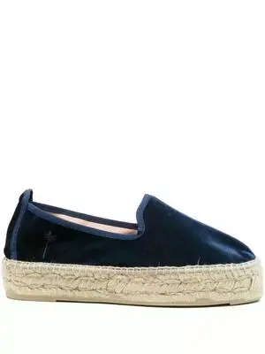 Manebí Monaco Velvet Platform Espadrilles