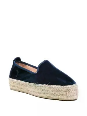 Manebí Monaco Velvet Platform Espadrilles