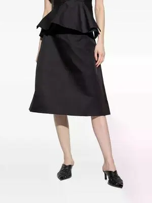 Alexander McQueen Satin A-line Skirt