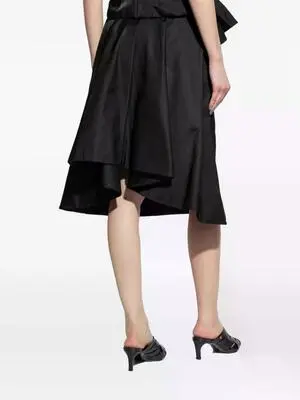 Alexander McQueen Satin A-line Skirt