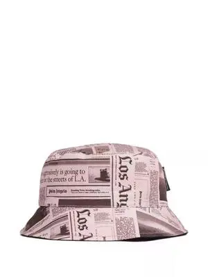 Palm Angels Printed Bucket Hat - 1030 Black-pink