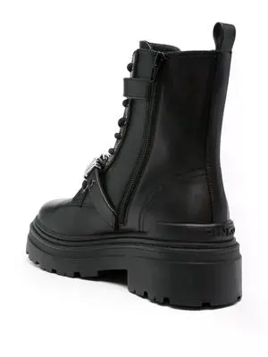 Pinko Leather Combat Boots