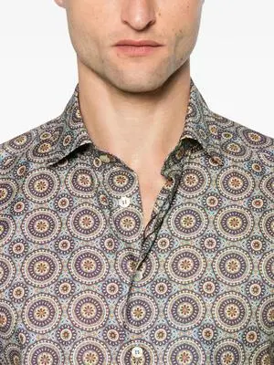 Etro Patterned Long-sleeve Shirt - Blue