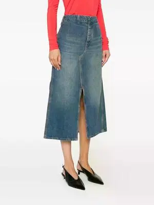 Victoria Beckham A-line Denim Skirt