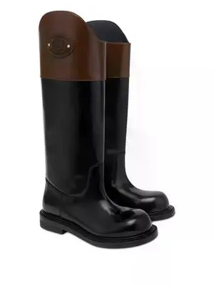 Moschino Contrast-panel Knee-high Boots