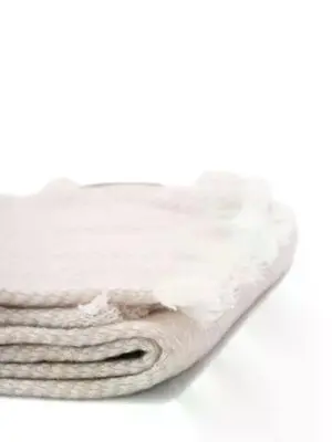 Brunello Cucinelli Herringbone Cashmere Scarf - Neutrals